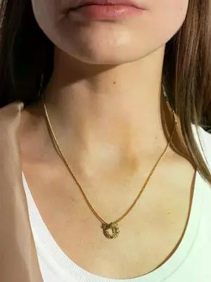 FERRAGAMO Gancini Crystal-embellished Necklace - Gold