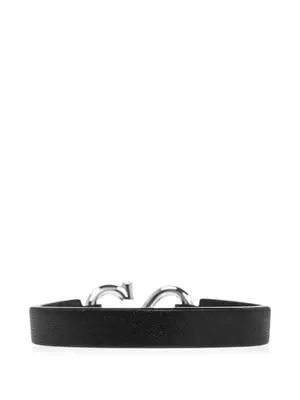 FERRAGAMO Gancini Leather Bracelet