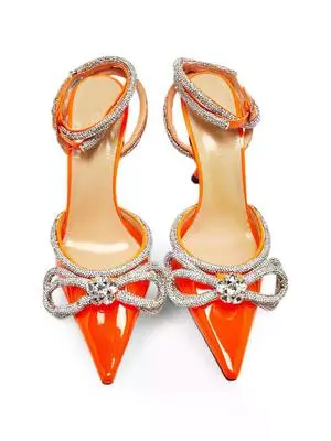 Mach & Mach Double Bow Crystal-embellished Pumps