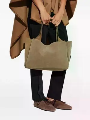 TOD'S Calf Suede Logo-debossed Tote Bag