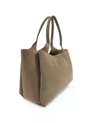 TOD'S Calf Suede Logo-debossed Tote Bag
