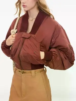 Chloé Ribbed-trim Zip-up Bomber Jacket