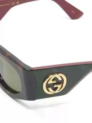 Gucci Tortoiseshell-effect Interlocking G Sunglasses