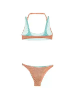 Oseree Metallic Layered Bikini