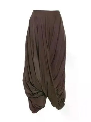 TOTEME Cocoon Asymmetric Draped Skirt - Brown