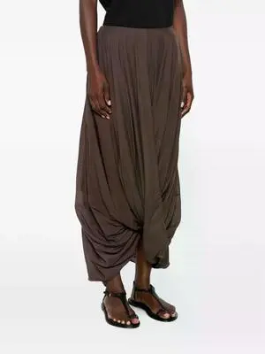 TOTEME Cocoon Asymmetric Draped Skirt - Brown