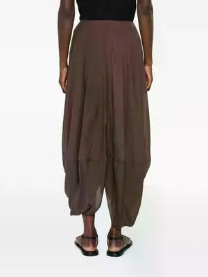 TOTEME Cocoon Asymmetric Draped Skirt - Brown