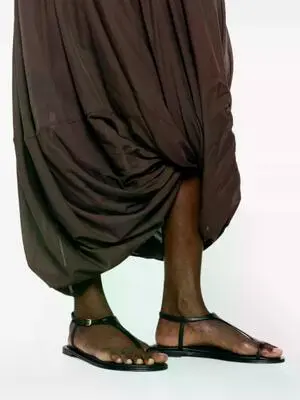 TOTEME Cocoon Asymmetric Draped Skirt - Brown