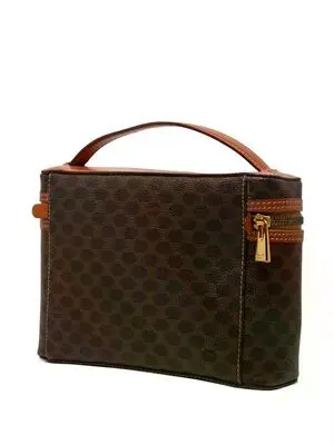 Celine Macadam Coated Canvas Vanity Bag - Brown