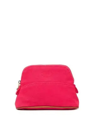 Hermès Mini Mini Canvas Bolide Case Pouch - Pink