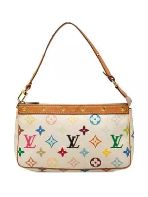 LOUIS VUITTON Monogram Multicolore Pochette Accessoires Shoulder Bag - White