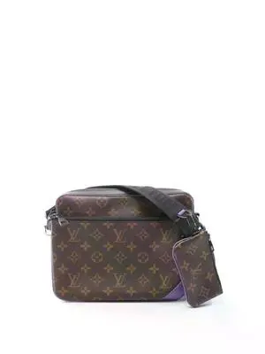LOUIS VUITTON Monogram Macassar Trio Messenger Crossbody Bag - Brown