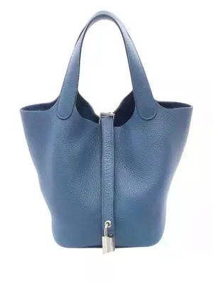 Hermès Clemence Picotin Lock 18 Handbag - Blue