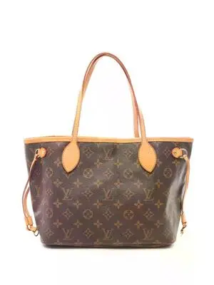LOUIS VUITTON Monogram Neverfull Pm Tote Bag - Brown