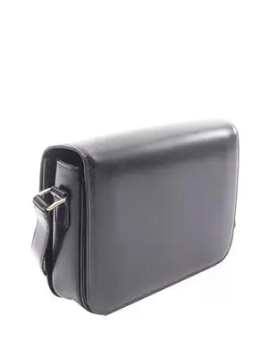 Celine Classique Triomphe Crossbody Bag In Shiny Calfskin - Black
