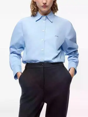 Pinko Logo Embroidered Cotton Shirt