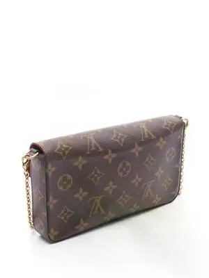 LOUIS VUITTON 2019 Monogram Pochette Felicie Crossbody Bag - Brown