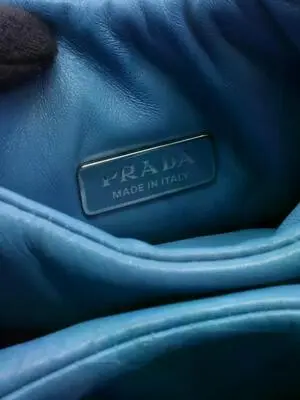Prada Small Soft Padded Nappa Double Handled Bag - Blue