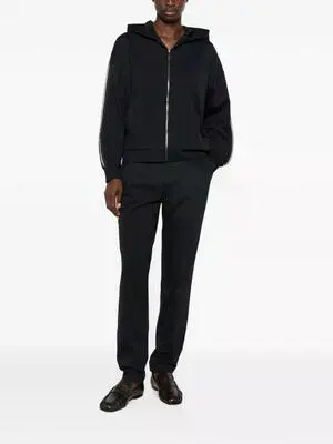 Fabiana Filippi Zip-fastening Hoodie With Side Stripes