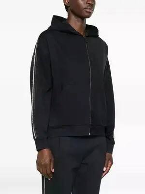 Fabiana Filippi Zip-fastening Hoodie With Side Stripes
