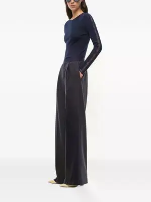 Pinko Stretch Wool-blend Palazzo Trousers