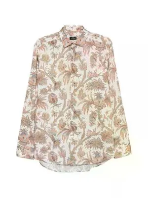 Etro Paisley-print Long-sleeve Shirt - Neutrals
