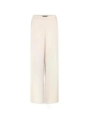 BETTY BARCLAY Marlene Satin-finish Wide-leg Trousers - Neutrals