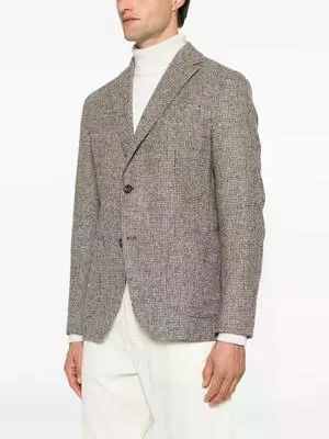Eleventy Houndstooth-pattern Single-breasted Blazer