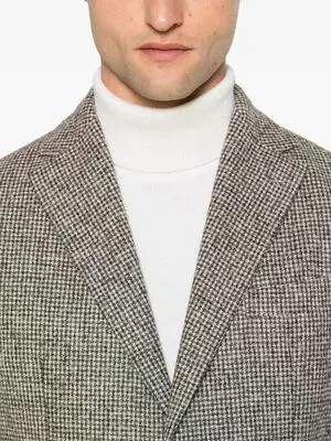 Eleventy Houndstooth-pattern Single-breasted Blazer