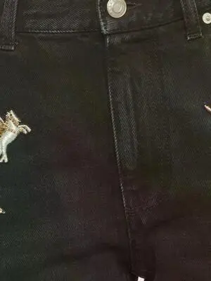 Alexander McQueen Embellished Straight-leg Jeans