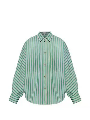 Loewe Striped Embroidered Anagram Shirt