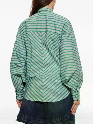Loewe Striped Embroidered Anagram Shirt