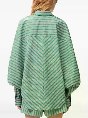 Loewe Striped Embroidered Anagram Shirt