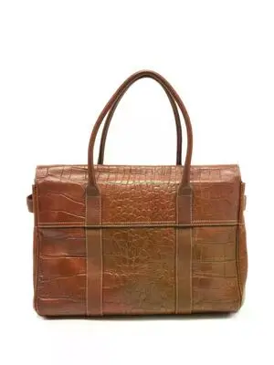 Mulberry Bayswater Croc-embossed Leather Tote Bag