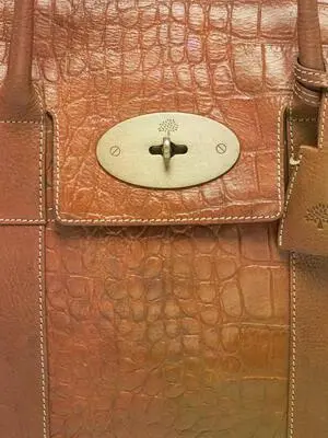 Mulberry Bayswater Croc-embossed Leather Tote Bag