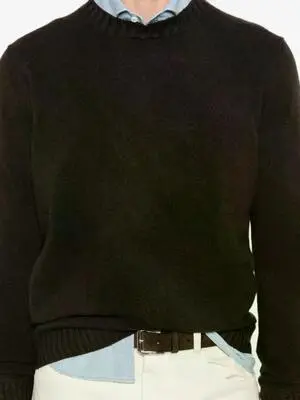 MAGAZZINO RICAMBI Ribbed-trim Crew Neck Sweater