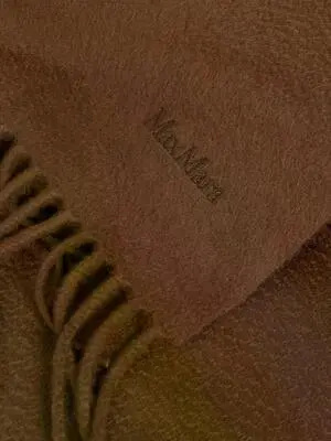 Max Mara Fringed Cashmere Scarf - Brown