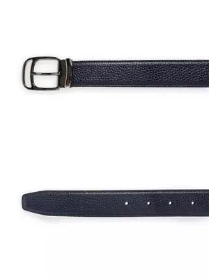 FERRAGAMO Reversible Grained Calf Leather Belt