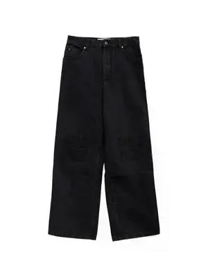 Loewe Anagram Embroidered Jeans - Black