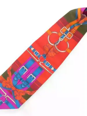 Hermès Logo-print Scarf - Red