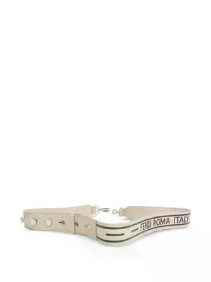 Fendi Leather Logo Print Shoulder Strap