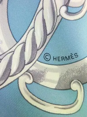 Hermès Silk Scarf Blue