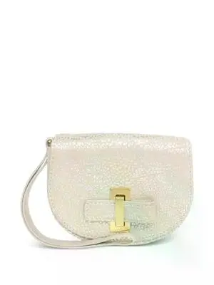 Delvaux Leather Card Case With Gold-tone Hardware - Neutrals