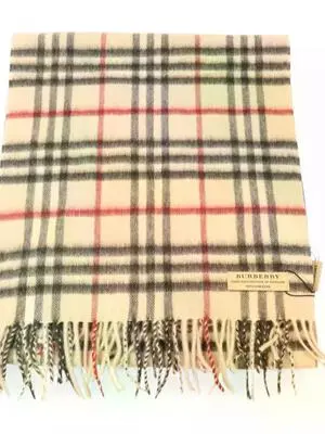 Burberry Check-pattern Fringed Scarf - Neutrals