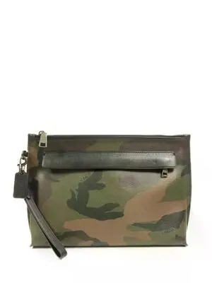 COACH VINTAGE Camouflage-print Clutch Bag - Green