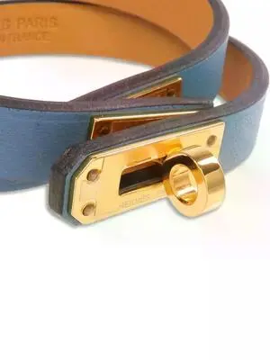 Hermès Mini Kelly Double Tour Bracelet - Blue