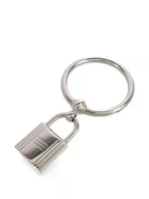 Hermès Tone Padlock Charm Ring - Silver