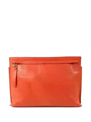 Loewe T Pouch Leather Clutch Bag