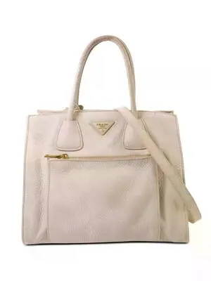 Prada Vitello Daino Tote Bag - Neutrals