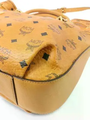 Mcm Logo Print Tote Bag